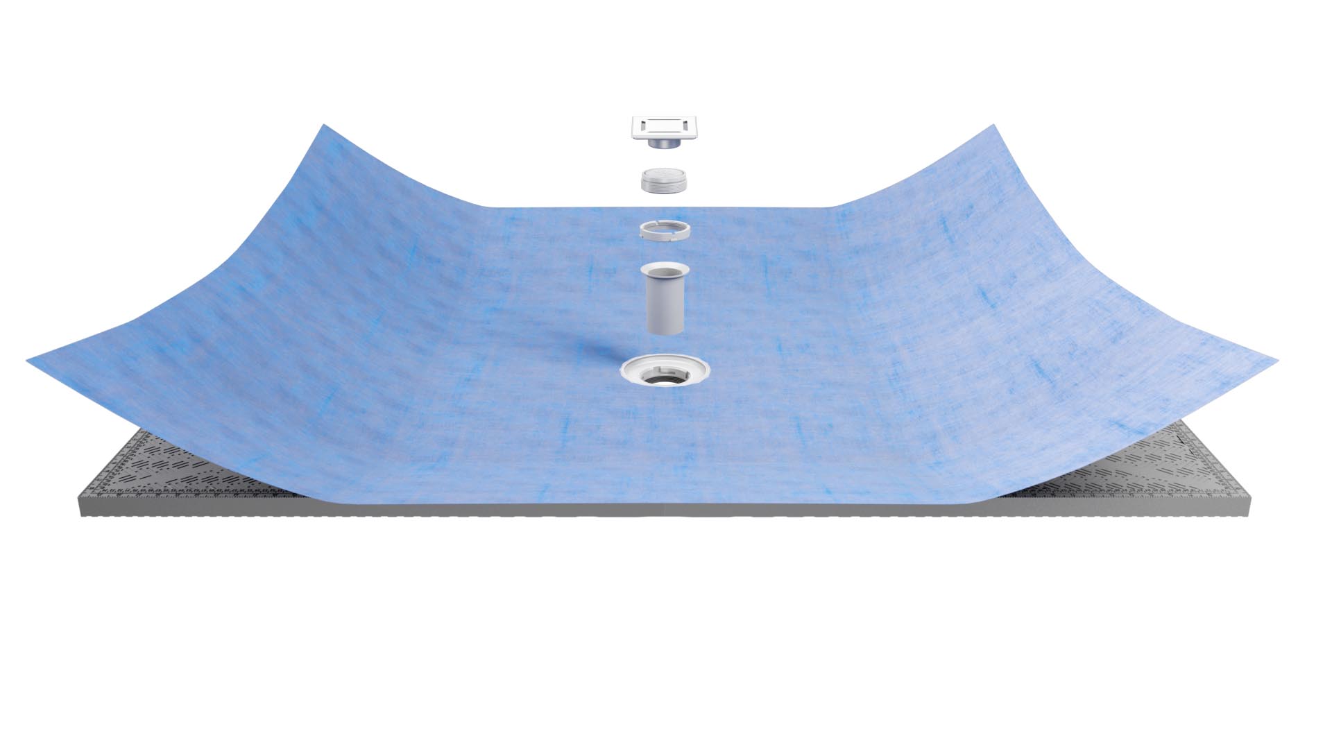 Point Drain Shower Pan | Gruen Systems US